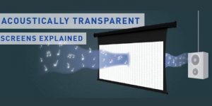Acoustically Transparent Screen - Speakers Behind Projector Screen